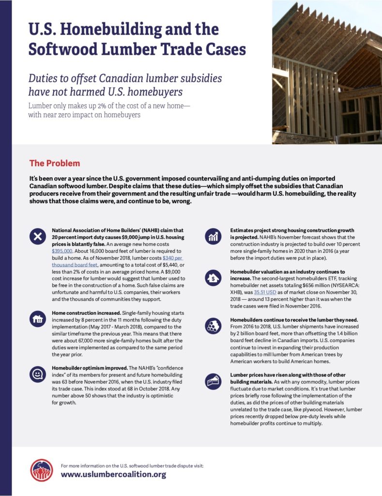 U.S. Homebuilding and the Softwood Lumber Trade Cases - U.S. Lumber ...